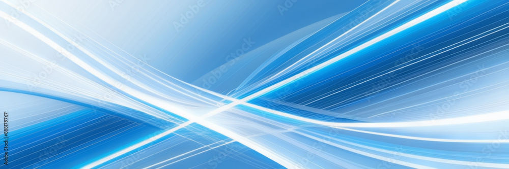 abstract blue and white background with lines and curves, computer ...