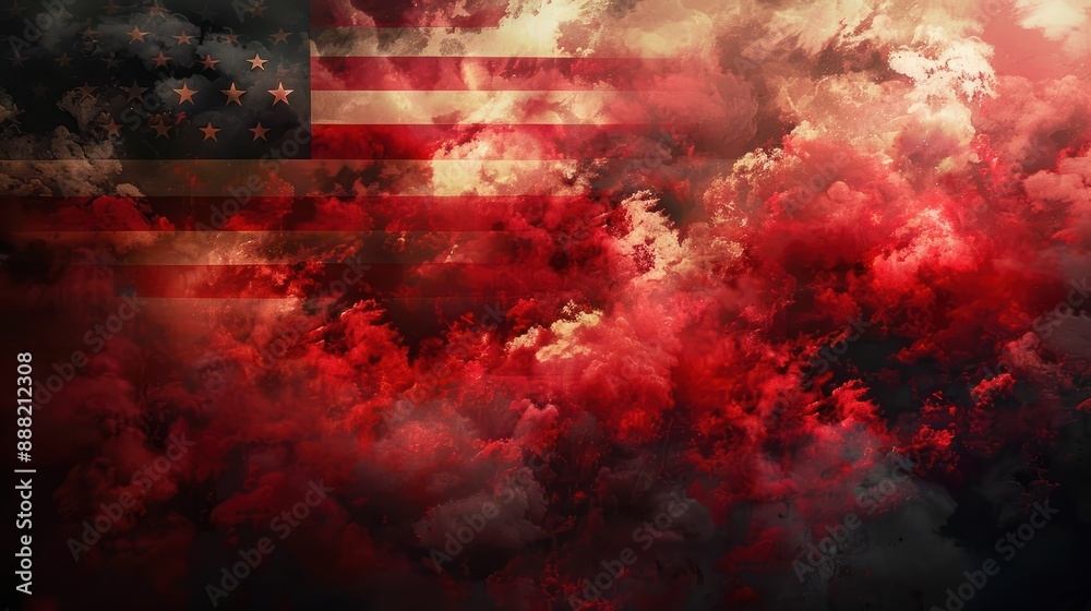 Foto de american flag colors from smoke explosion. american flag colors ...