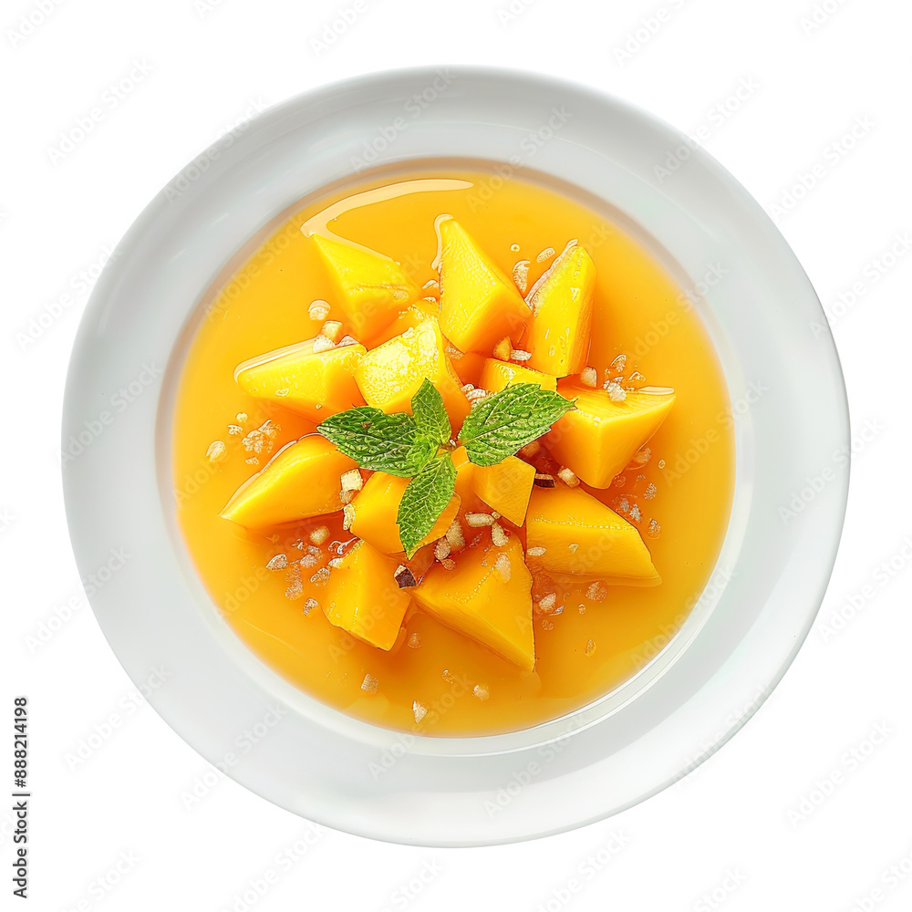 mango pudding isolated on transparent background remove png, Clipping ...