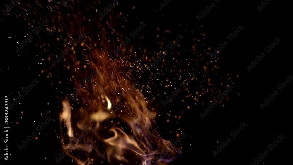 Fires. Blazing fire. Flames pattern. Spark and flame. Flame on black ...
