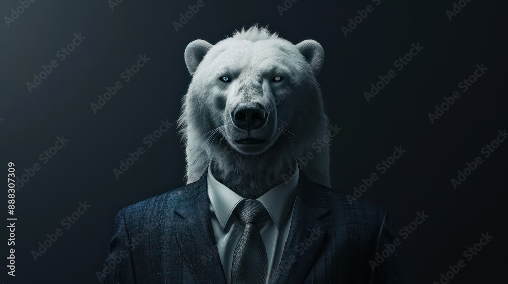 Anthropomorphic realistic realistic lion, hare, wolf, polar bear ...