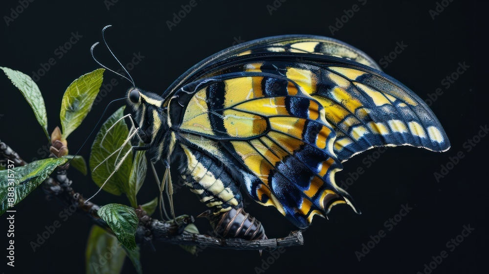 'swallowtail tiger metamorphosis butterfly marking life cycle nature ...