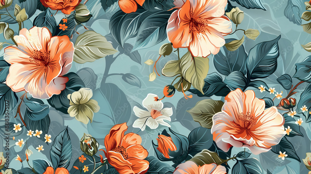 Beautiful digital textile designs with seamless patterns and borders ...