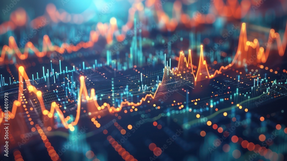 detailed 3D chart of a company's financial leverage ratios over time ...