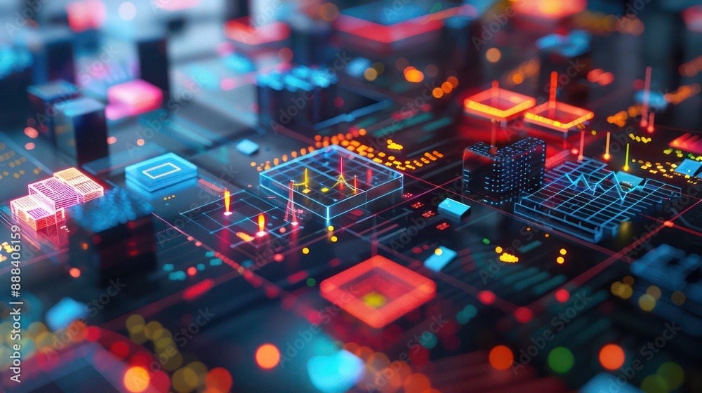 high-resolution digital model of a corporate financial restructuring ...