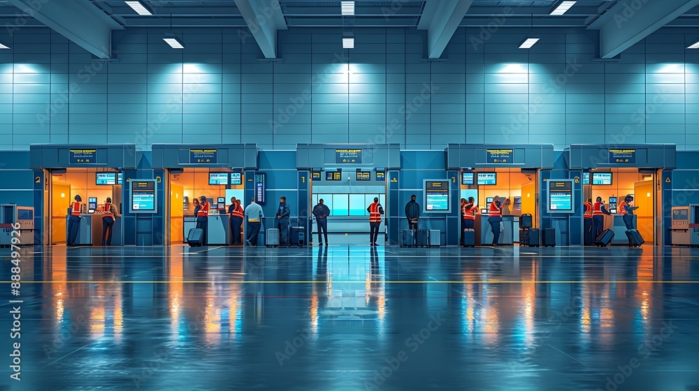 infographic on airport operations illustrating the functions of Baggage ...