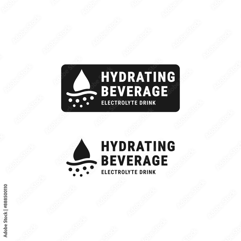 Hydrating Beverage Label Or Hydrating Beverage Sign Vector Isolated In Flat Style Best
