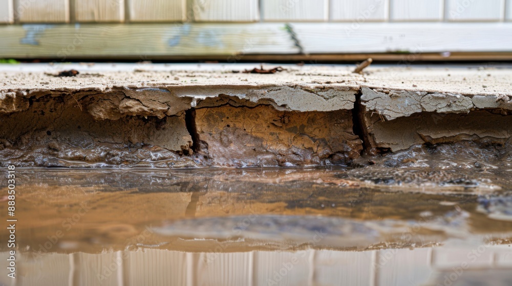 Abstract Background of Water Seeping Through Foundation Cracks Causing ...