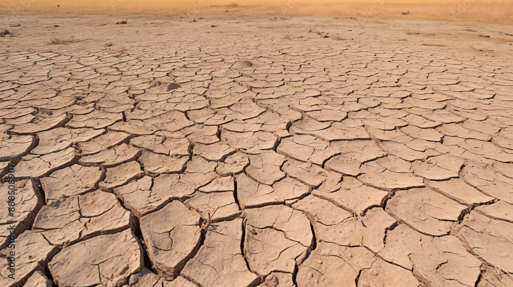 Arid, parched desert land; background image depicting drought, water ...