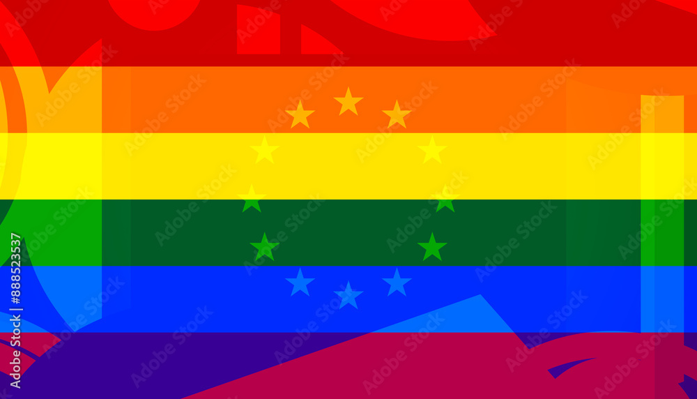 creative abstract stars of the flag of Europe EU, European Union flag ...