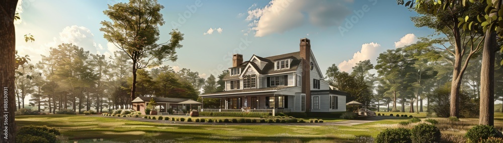 Classic home building process, detailed architecture, realistic ...