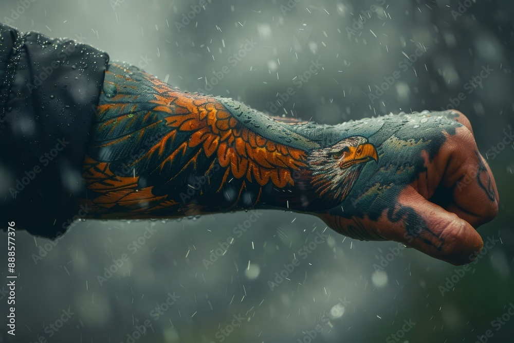 Fiery dragon tattoo dynamic arm art detailed tattoo design powerful ...