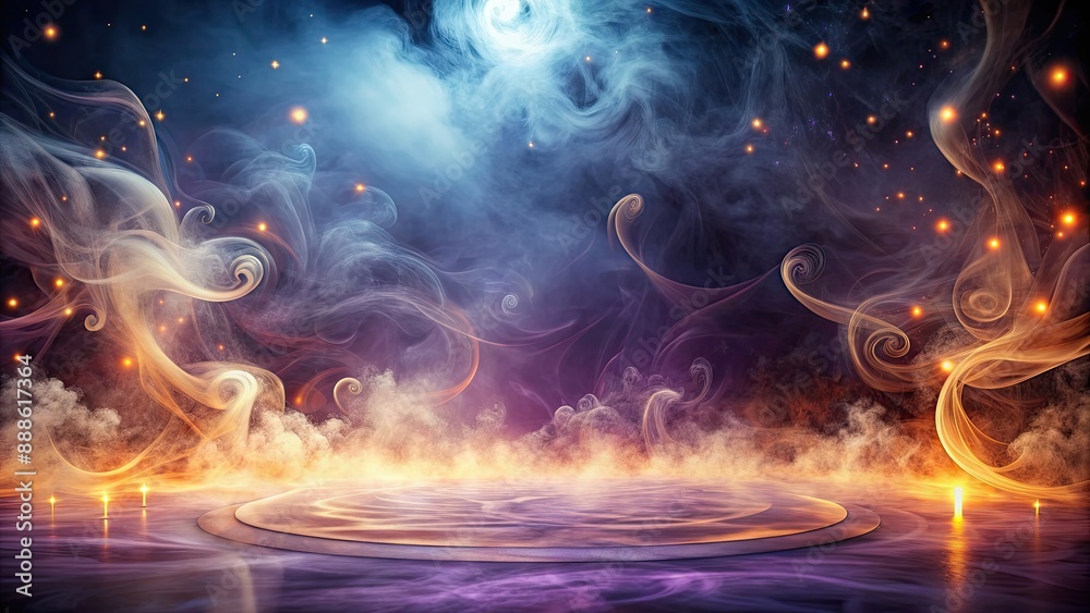 Mystical mist and swirling smoke background for an enchanting and ...