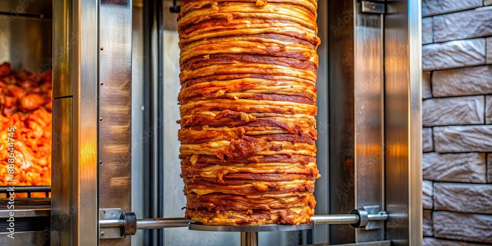 Foto de Mexican al pastor style meat log on vertical rotisserie ...