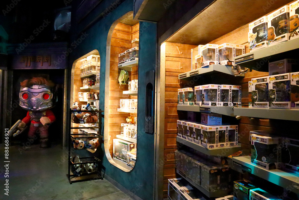 Hollywood, California – July 16, 2024: Interior view of FUNKO Hollywood ...