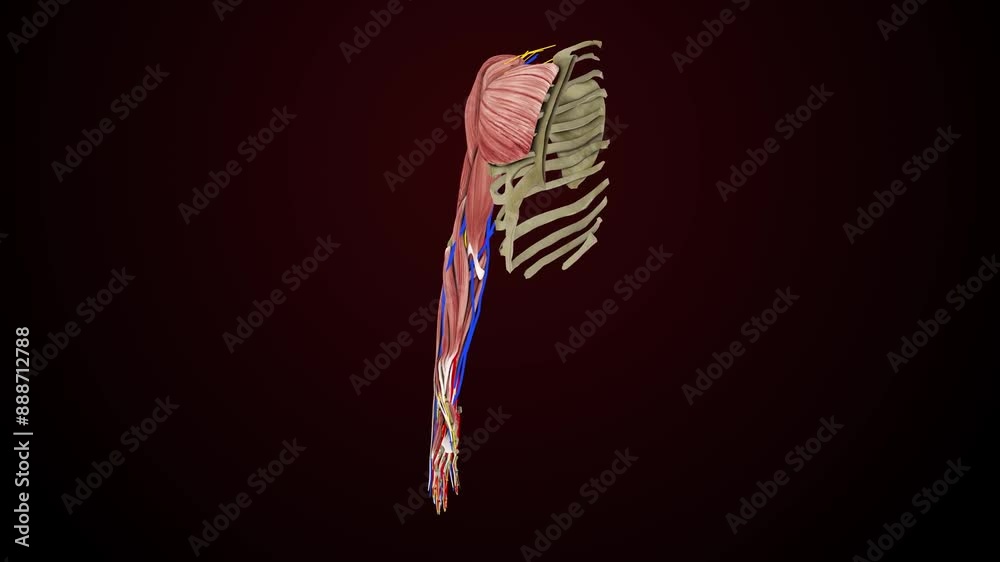 This 3d animation shows a movement of the biceps brachii muscle Stock ...