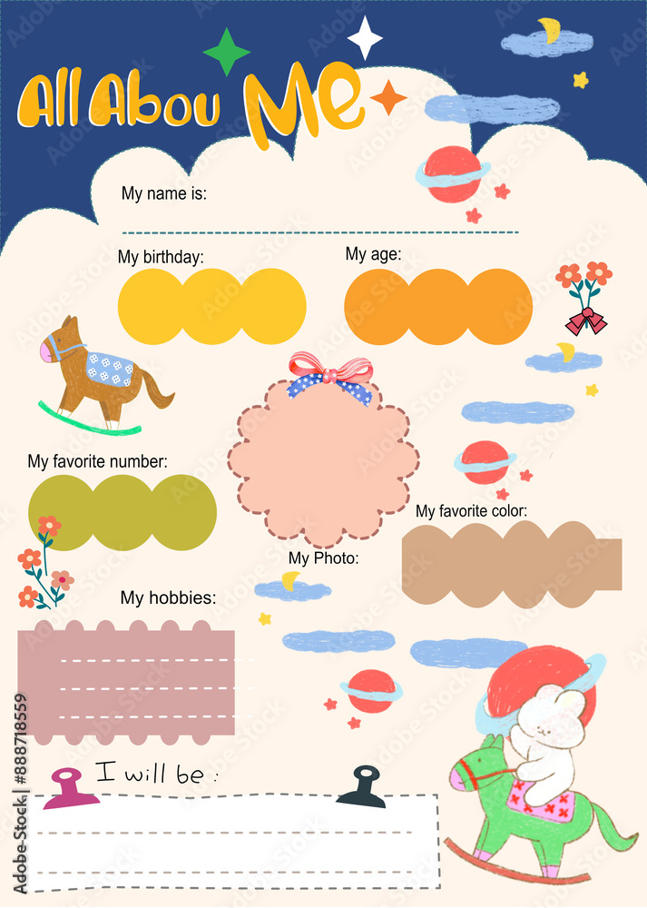 back to school, Cute All about me, cute cartoon all about me and ...