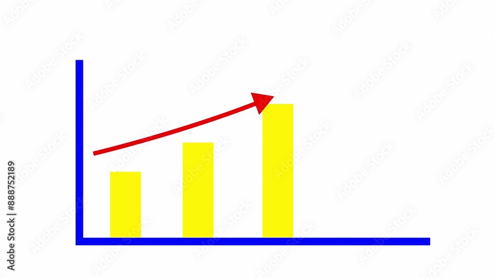 modern graph chart animation, infographics chart animation on white ...