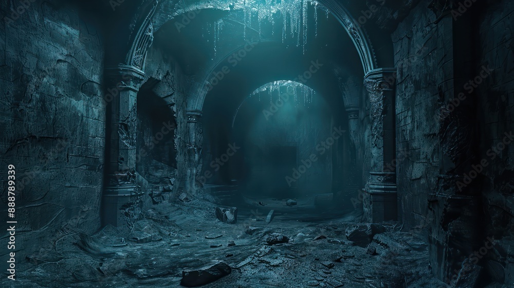 Underground dungeon, fantasy adventure tabletop role play game setting ...