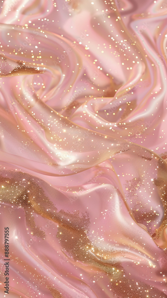 Pink and gold. Ethereal pink and gold background with sparkling glitter ...