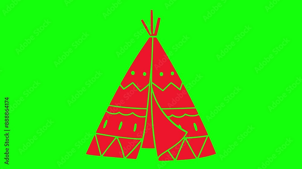 ethnic illustration video animation feather american indigenous ...