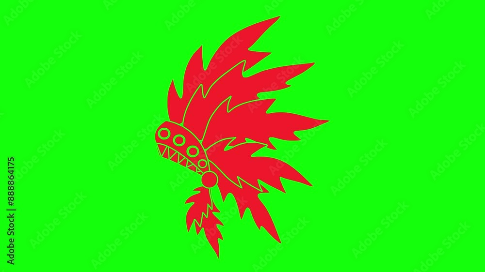 ethnic illustration video animation feather american indigenous ...