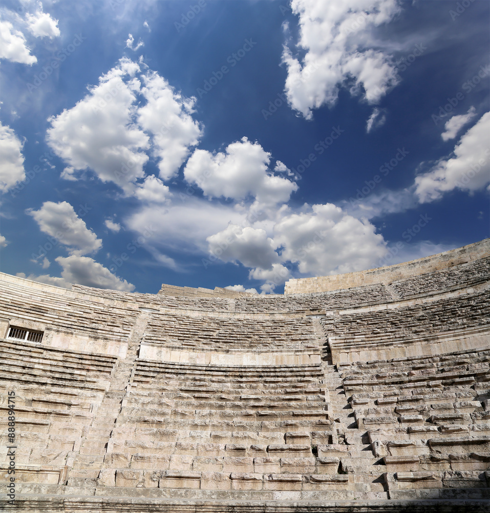 Roman Theatre in Amman, Jordan -- theatre was built the reign of ...