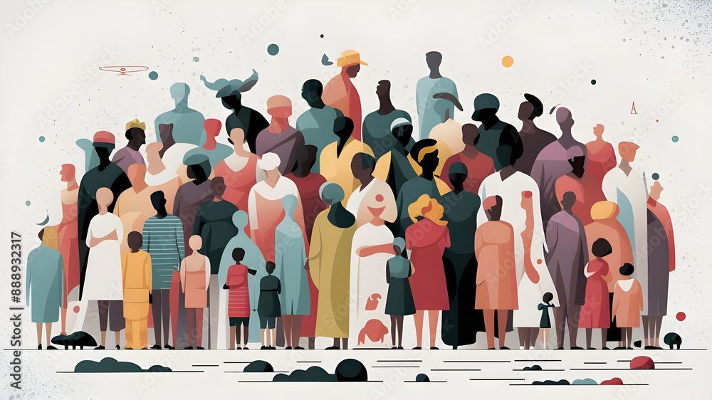 Multicultural Group Portrait: Symbolizing Global Harmony, Celebrating Cultural Diversity: A ...