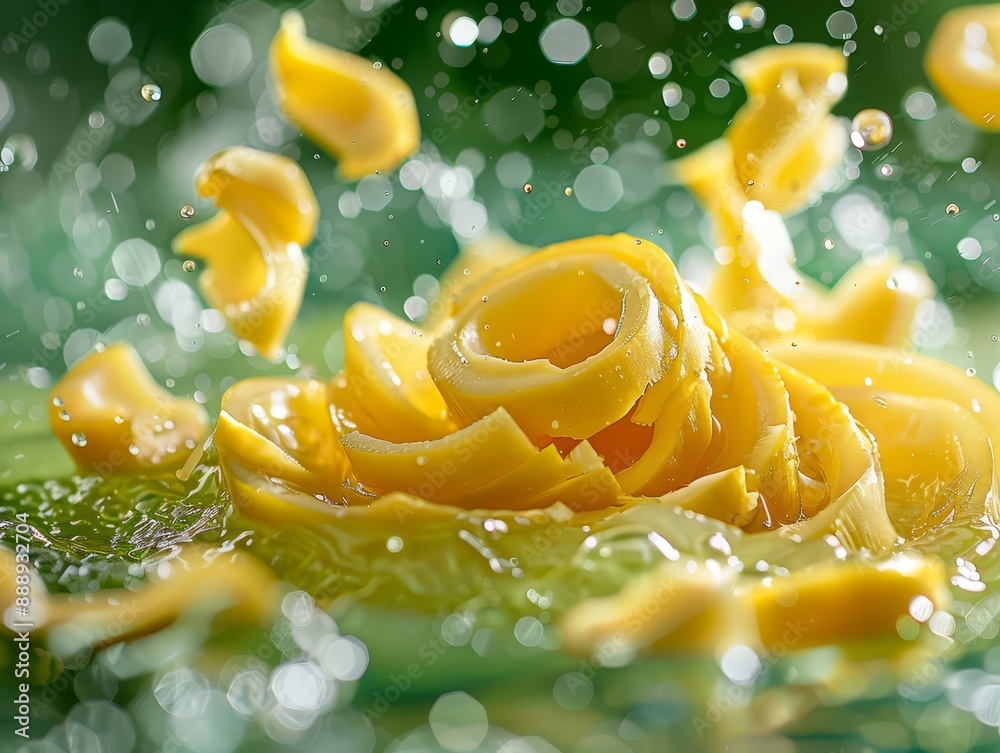 Photography of circular jackfruit juice splash swi 133 food, pasta ...