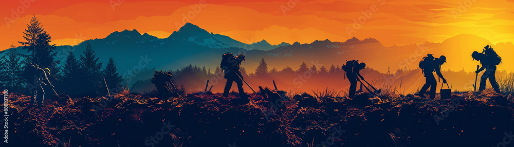 Illustrate the process of uncovering history with a die-cut design ...