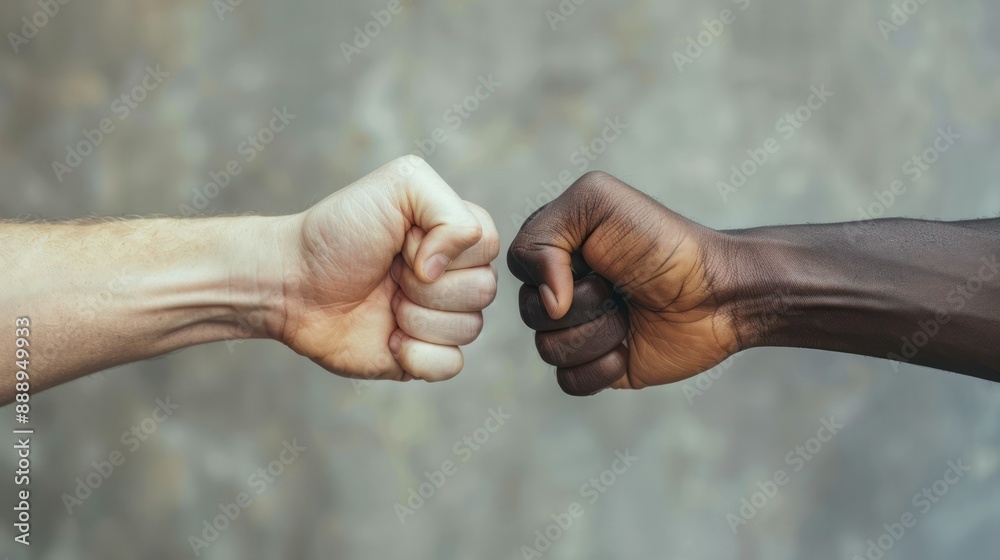 teamwork concept. fist to fist commit solidarity a respect and ...
