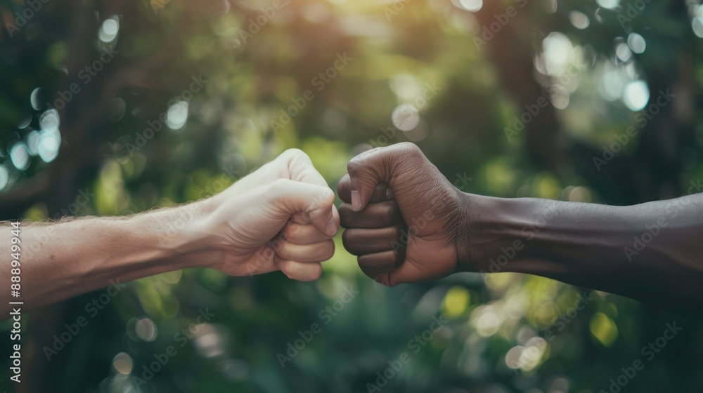 teamwork concept. fist to fist commit solidarity a respect and ...