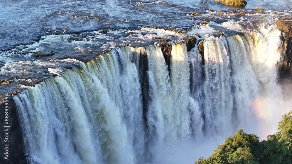 Scenic Water Fall At Victoria Falls Matabeleland North Zimbabwe ...
