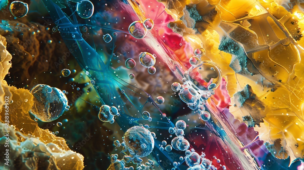 Microorganisms in Mineral Water , Science microscopic background ... Microorganisms in Mineral Water , Science microscopic background ...