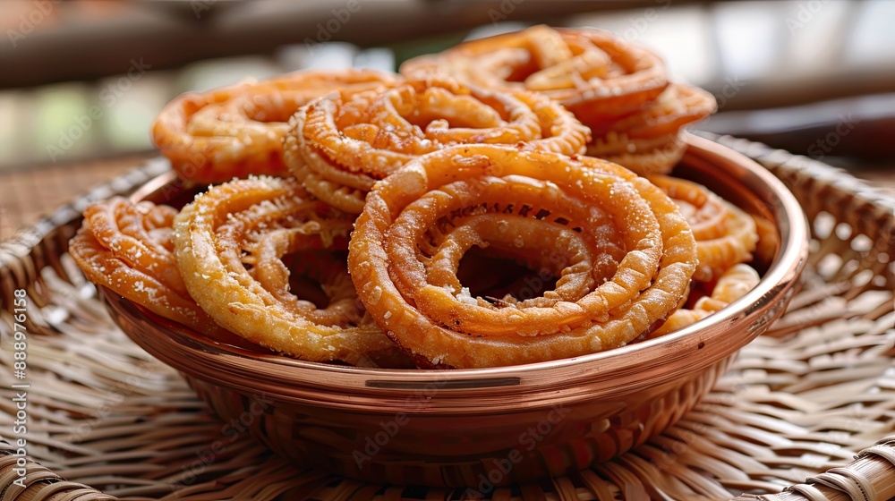 Traditional Indian Diwali snacks Chakali murukku also called chakli is ...