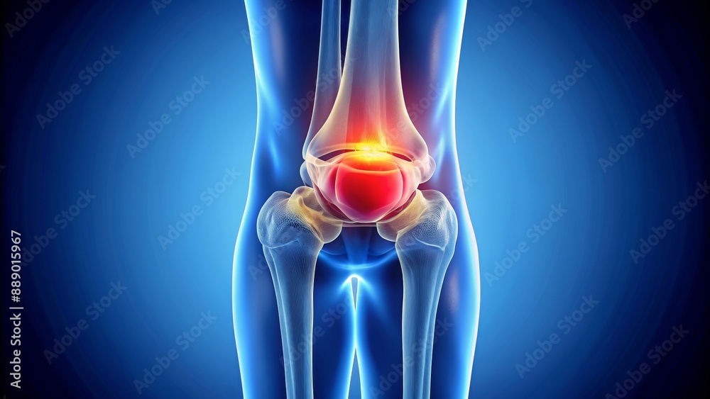 Medically accurate representation of an arthritic knee joint with ...