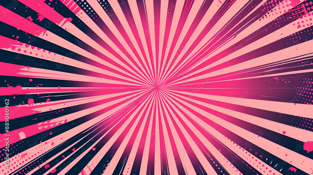 Illustration of pink and black rays from the middle,Black pink color ...