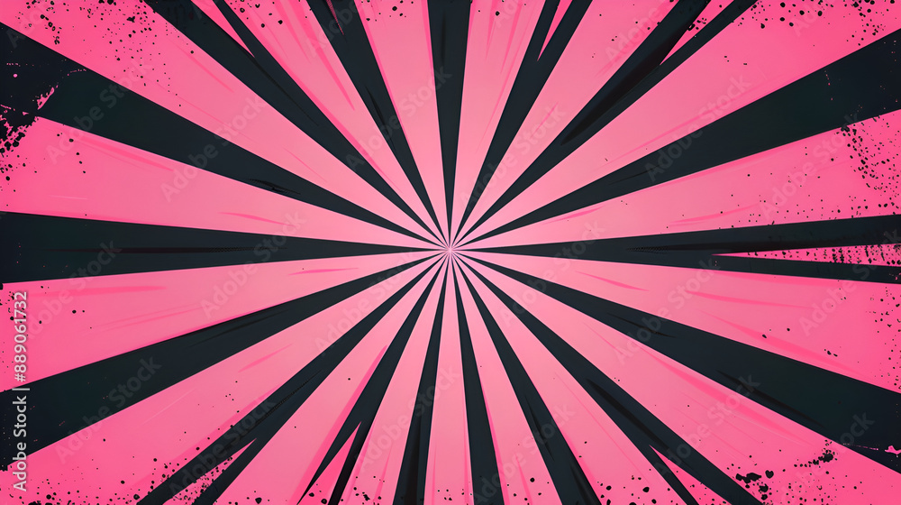 Illustration of pink and black rays from the middle,Black pink color ...