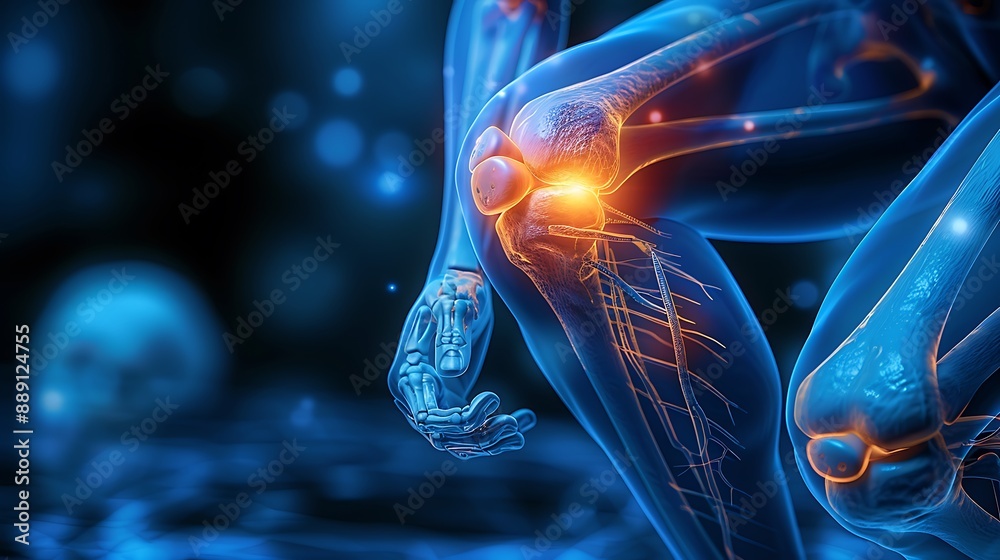 Depict a step-by-step surgical procedure for a knee replacement ...