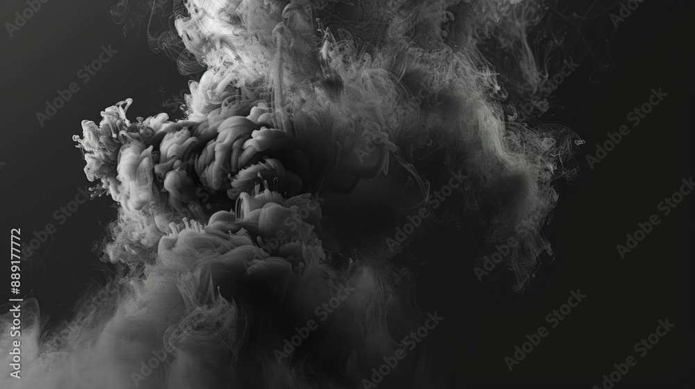 Abstract black smoke background Smoke is a mixture of particles and ...