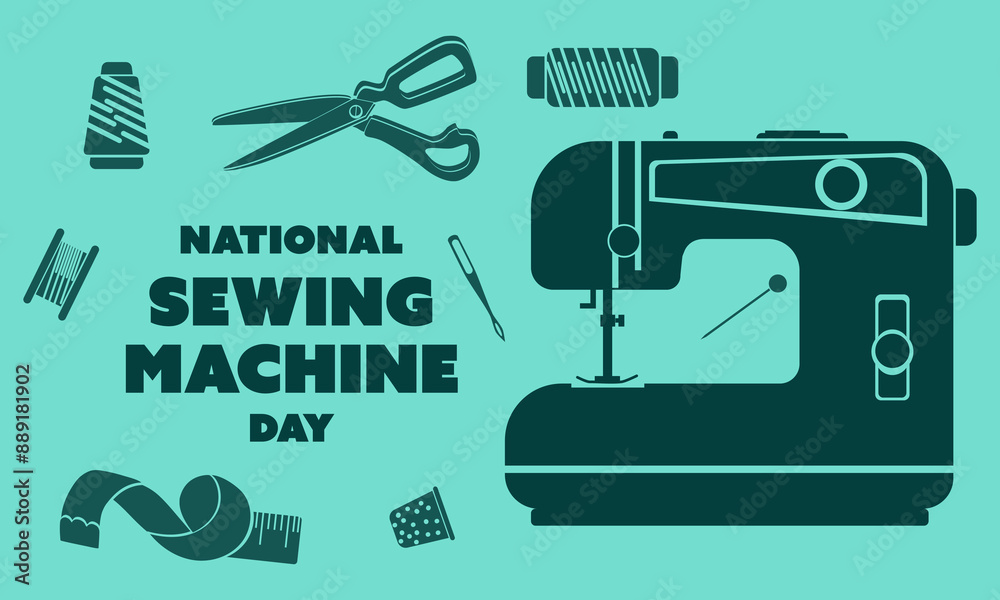 National Sewing Machine Day on June 13, business brochure design ...