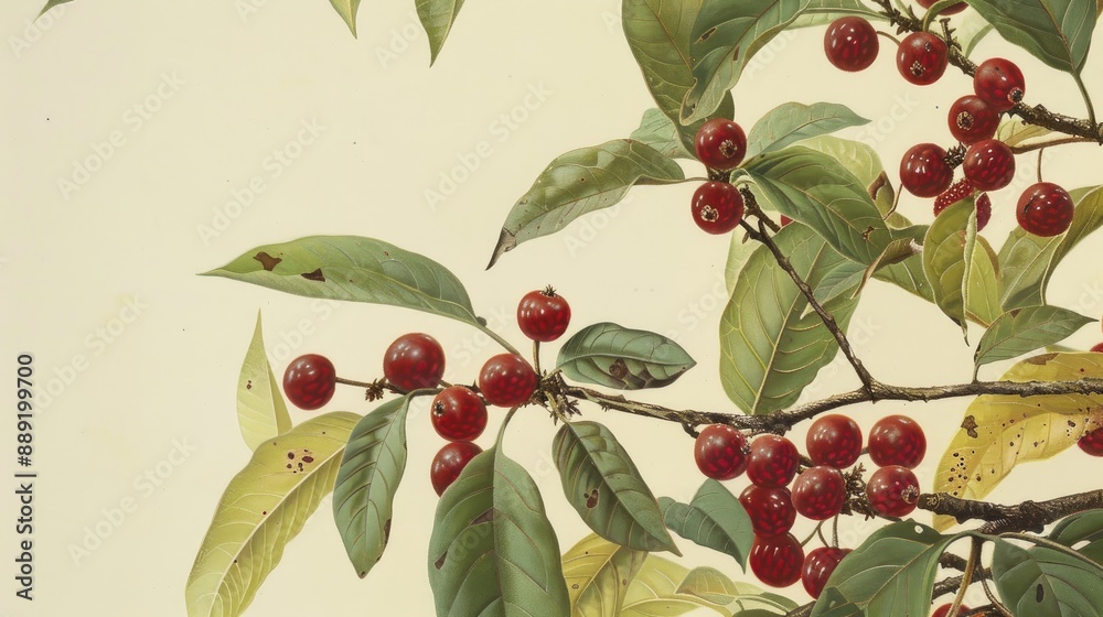 Adenanthera pavonina a tree from South Asia known for its petai like ...