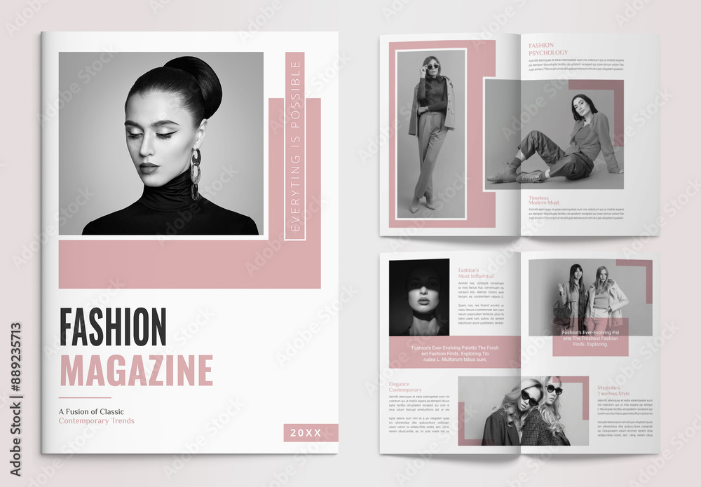 Modern Fashion Magazine Stock Template | Adobe Stock