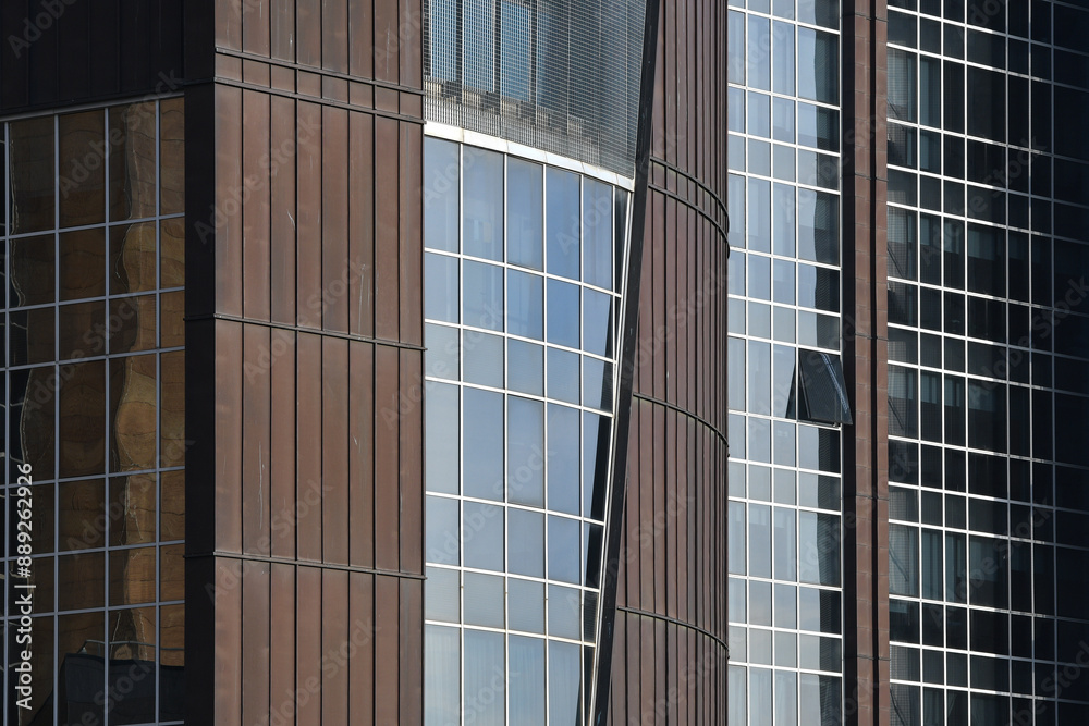 Architecture of a modern office building, construction background ...