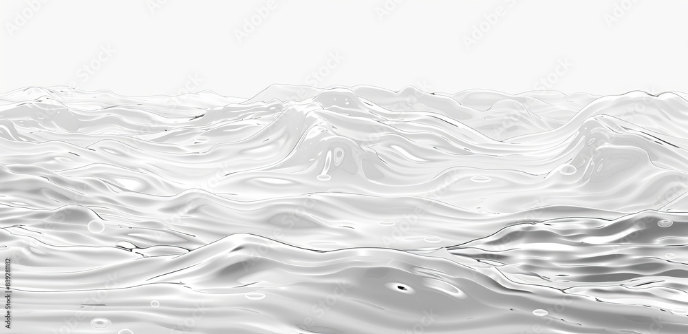 An overlay of a realistic water surface on a transparent background ...