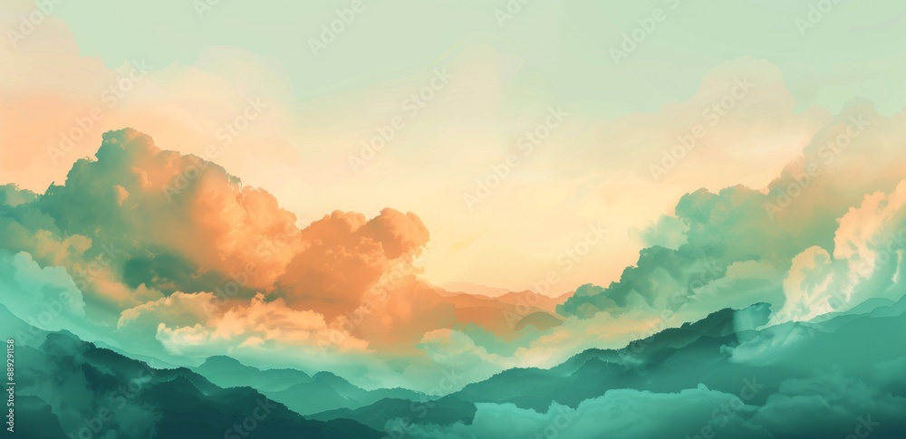 Summer modern illustration of water surface and ocean wave on sand ...