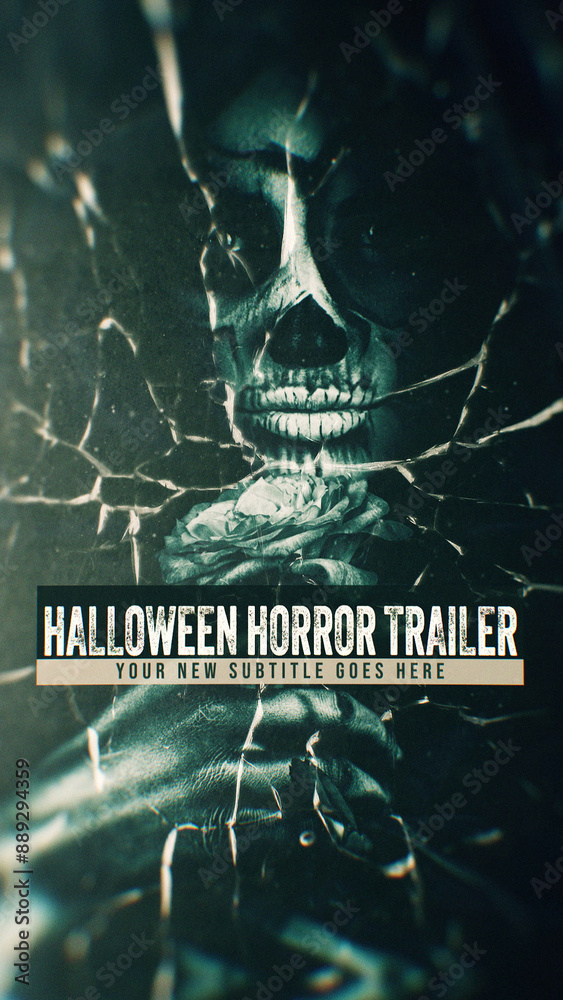 Halloween Horror Trailer. Vertical Stories Opener for Social Media ...