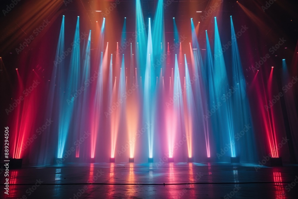 A lighting designer is shown programming a complex lighting sequence ...