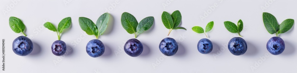 The soft smooth blueberries on a transparent background are ...