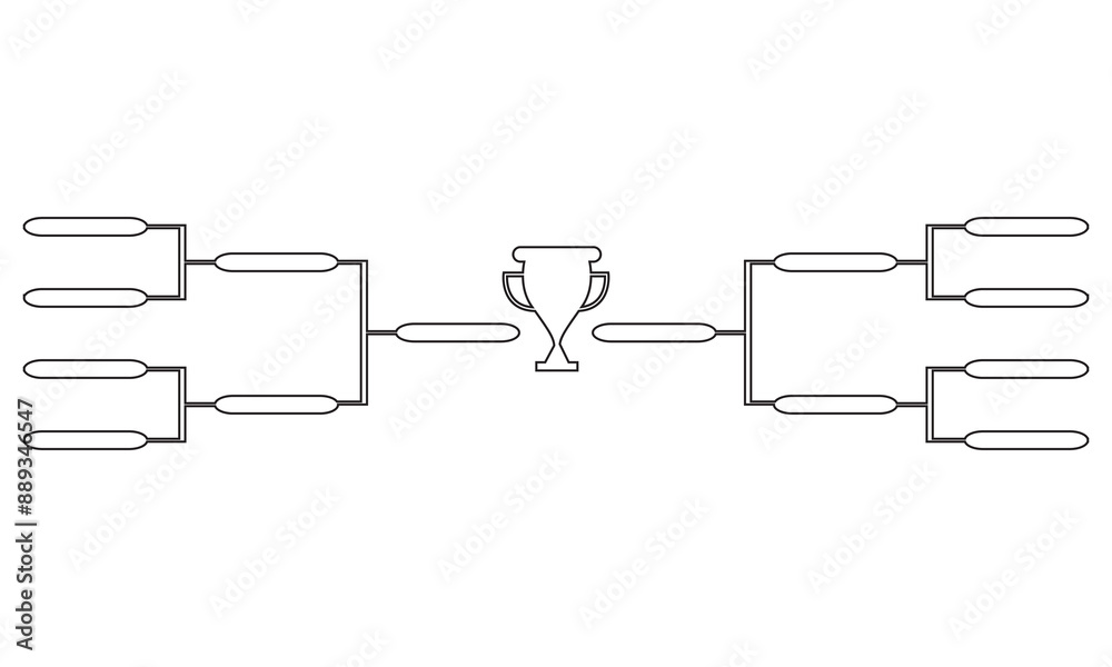 Templates of vector tournament brackets for teams. Blank bracket ...